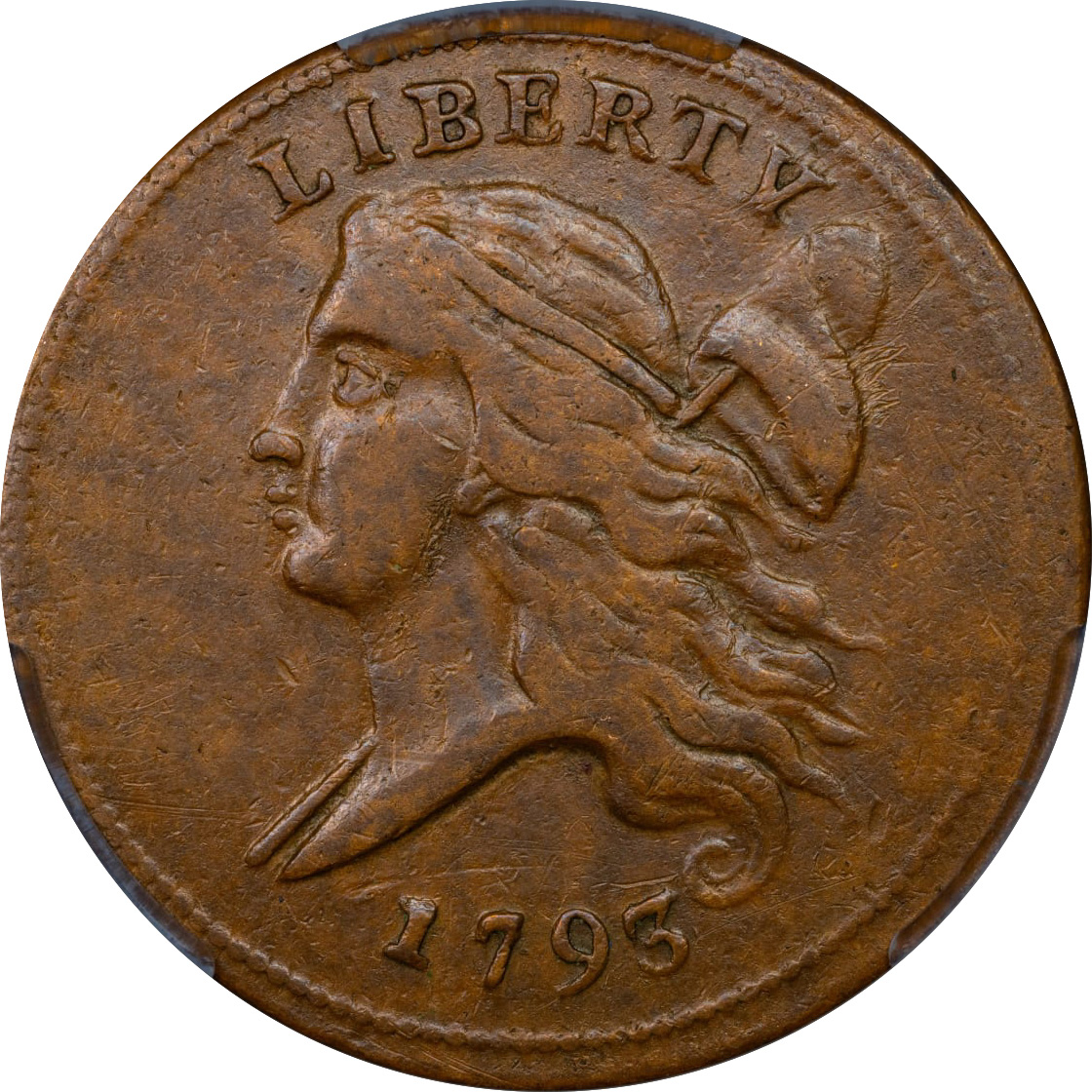 Collectors Corner - 1793 1/2C XF40BN - #63420049