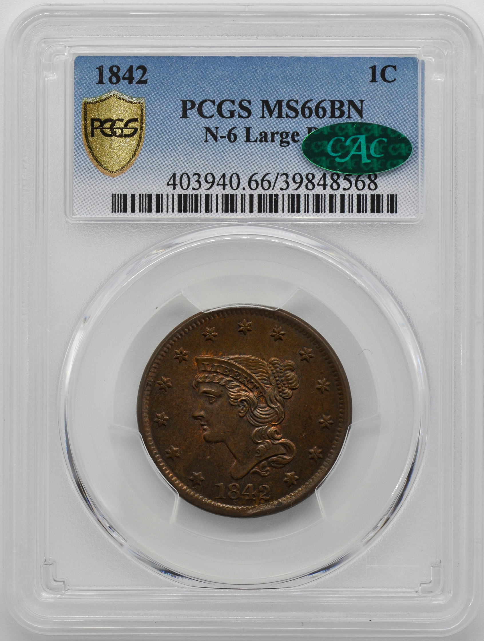 Braided Hair Cent (1839-1857) - Coins for sale on Collectors Corner