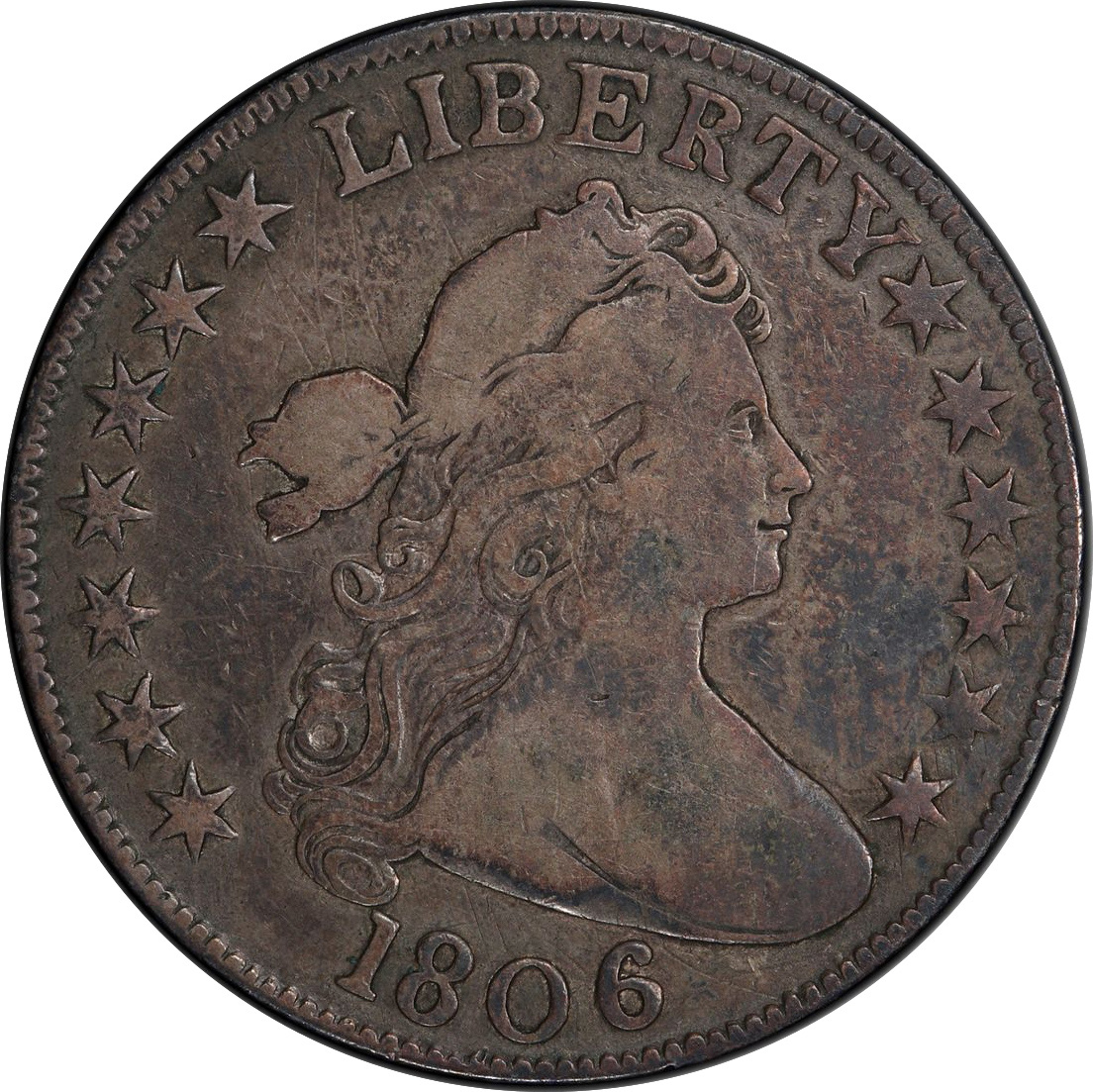 1806 DRAPED BUST 50C, KNOB 6, NO STEM | Rare Coin Wholesalers, a S.L ...