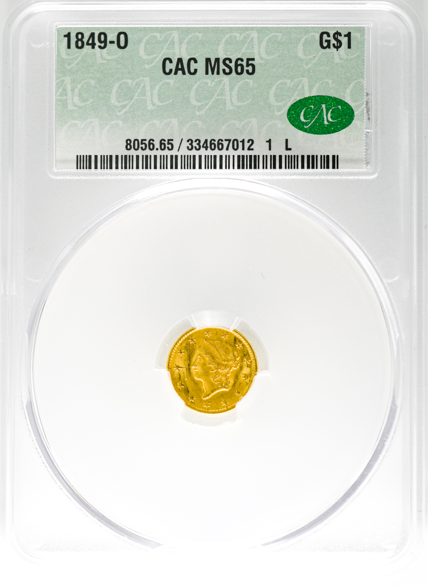 1849-O GOLD G$1, TYPE 1 | Rare Coin Wholesalers, a S.L.Contursi Company